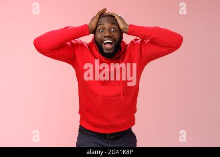 Black businessman does not believe his luck in mall Stock Photo - Alamy