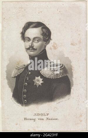 Portrait of Nassau Adolf. Portrait of Adolf. In the undermaster his ...