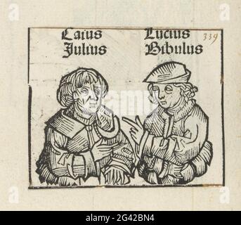 Gaius Julius Caesar in Marcus Calpurnius Bibulus, Michel Wolgemut ...