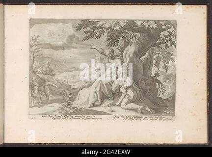 Clymene points Phaeton his father, the sun god, Hendrick Goltzius ...