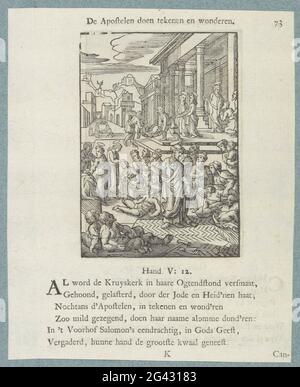 Peter heals the sick with his shadow, The apostles perform signs and ...