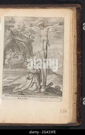 Crucifixion and gravestone ; He suffered under crucified dead and buried ; Apostolic Creed ; The ...