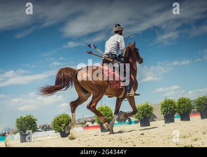 Turkish man and horseman ethnic clothes examples Stock Photo - Alamy
