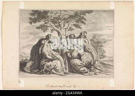 Birth of Adonis. Adonis is born from a slit in the trunk of a tree ...