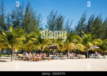 Beach with coconut trees, Phu Quoc, Vietnam Stock Photo - Alamy