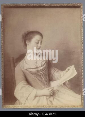 Photographic reproduction of 'La liseuse of Liotard', 'La liseuse ...