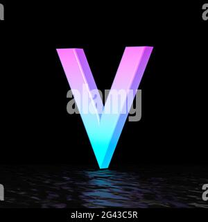 Cyan magenta font Letter H 3D Stock Photo - Alamy