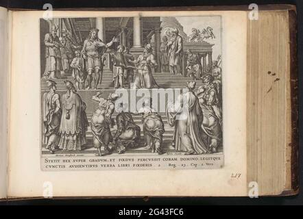 King Josia shows the law book to the people; History of King Josia ...