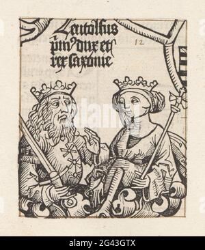 Liudolf of Saxony and his wife, Baba comitissa babenberge (title on ...