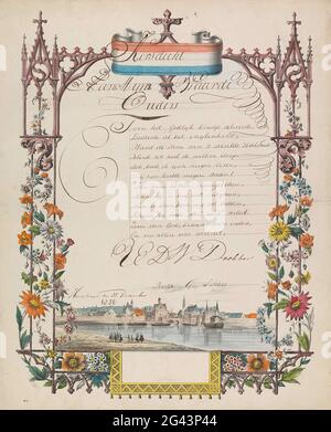Greeting letter with face on Delft. Greeting letter with unwritten ...
