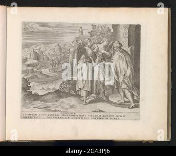Lot and the two angels; Hospitalitas; History of Lot; Theatrum Biblicum ...