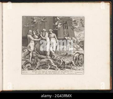 Noah leaves the ark after the Flood, Raphael Bible (series title ...