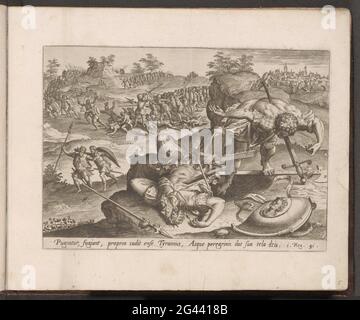 Illustration of the Death of Saul (Samuel) in the Battle against the ...