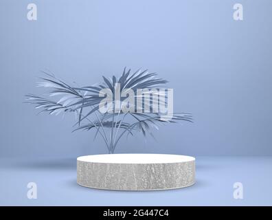 Abstract template as presentation stage with leaf shadow in front of ...