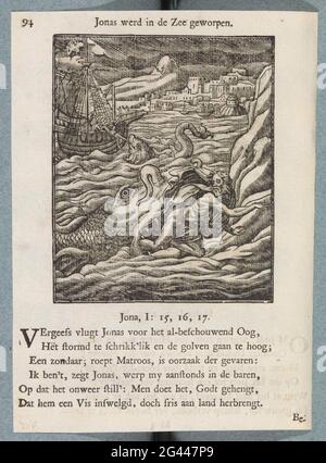 Jonah is thrown in the sea to be swallowed by a large fish. Second ...
