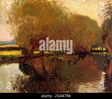John Singer Sargent - Backwater Calcot MILL near Reading 1888 Stock ...
