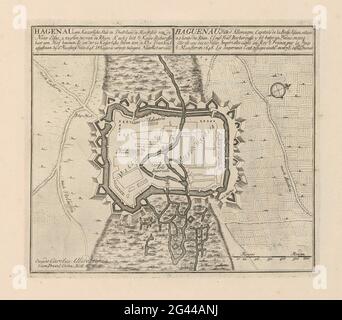 Map of Haguenau, Hagenau, an imperial city in Germany the capital of ...