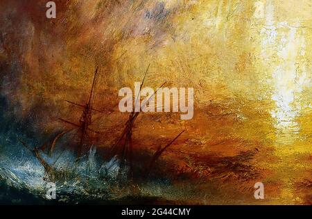 Joseph Mallord William Turner - slave ship slavers throwing overboard ...