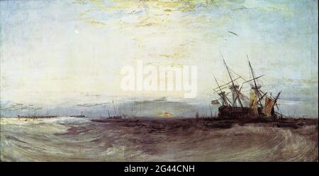 Joseph Mallord William Turner - a Ship Against the Mewstone at the ...