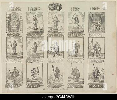 Mythological figures, the days of the week and various tribes, 1806 ...