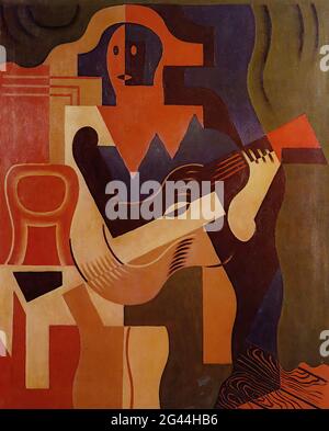 Juan Gris Harlequin with Guitar Stock Photo - Alamy