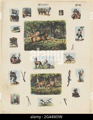 Different animals; Meijer's prints. Sheet with 20 performances from ...