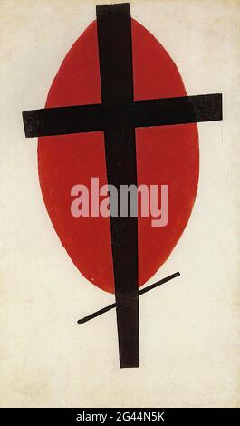 The black cross on a red oval 1921 by Kazimir Malevich Stock Photo - Alamy