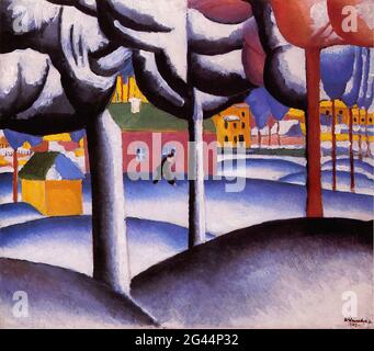 Winter Landscape 1930 by Kazimir Malevich Stock Photo - Alamy