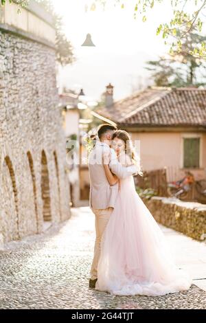 Beautiful bouquet of flowers on street flower vendor Stock Photo - Alamy