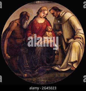 Luca Signorelli. Virgin and Child with Sts Michael, Vincent of ...