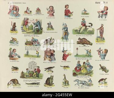 Different animals; Meijer's prints. Sheet with 20 performances from ...
