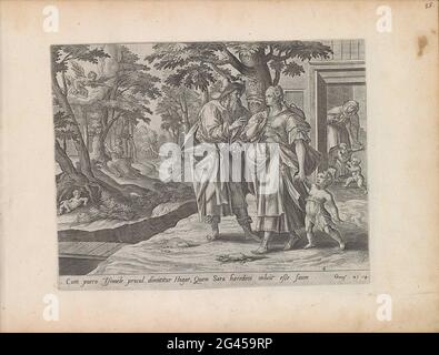 Hagar and Ishmael in The Wilderness. Hagar and Ismaël in the desert. An ...