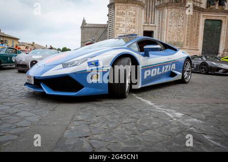 italian police lamborghini sports car on display at national police ...
