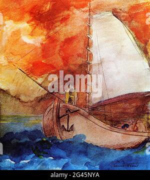 The Boat 1900 by Odilon Redon Stock Photo - Alamy