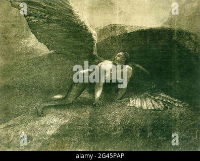 Odilon Redon - Fallen Angel 1872 Stock Photo - Alamy