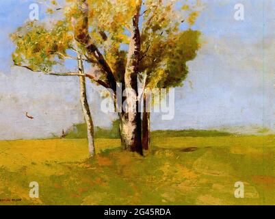 Odilon Redon - Trees C 1875 Stock Photo - Alamy
