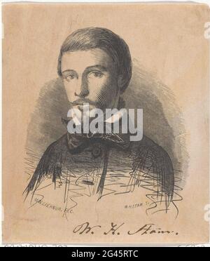Self -portrait of Willem Hendrik Stam, Willem Hendrik Stam, after ...