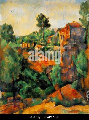 Paul Cézanne - Bibemus Quarry 1898 Stock Photo - Alamy