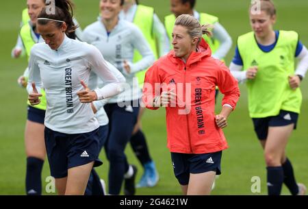 Team GB's Jill Scott during a training session at Loughborough ...