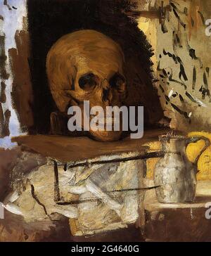Paul Cézanne, Still life with Skull, still life painting, 1895-1900 ...