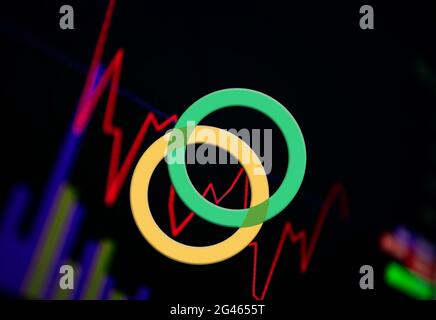 Celo Cryptocurrency. Celo coin growth chart on the exchange, chart ...