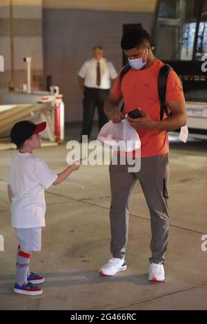 Washington Nationals' Juan Soto after hitting a home run against the ...