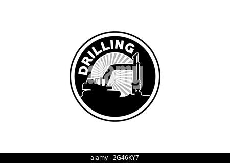 Contractor, trench digger and drilling rig logo design inspiration ...