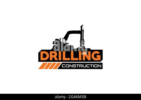 Contractor, trench digger and drilling rig logo design inspiration ...
