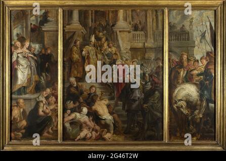 Peter Paul Rubens, Oil Sketch for the High Altarpiece, St Bavo, Ghent, oil on canvas, National ...