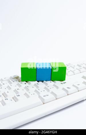 Stack On Computer Keyboard.Laptop For Typing New Ideas And Planning ...