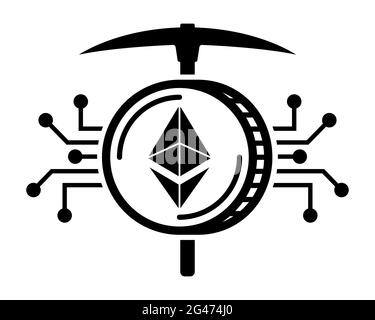 Blockchain miner, illustration or icon, vector on white background Stock Vector Image & Art - Alamy