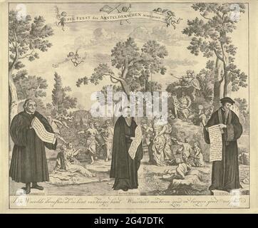 Cartoon on the celebration of the centenary of the Amsterdam Theater ...