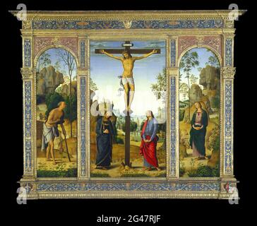 Pietro Perugino, The Crucifixion with the Virgin, Saint John, Saint Jerome, and Saint Mary ...