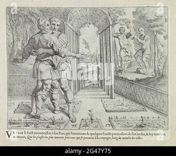 Odysseus embraces Laërtes in his vineyard, Theodoor van Thulden, After ...